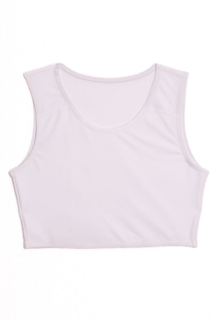 White Half Chest Binder - Binder made in Italy per la compressione del ...