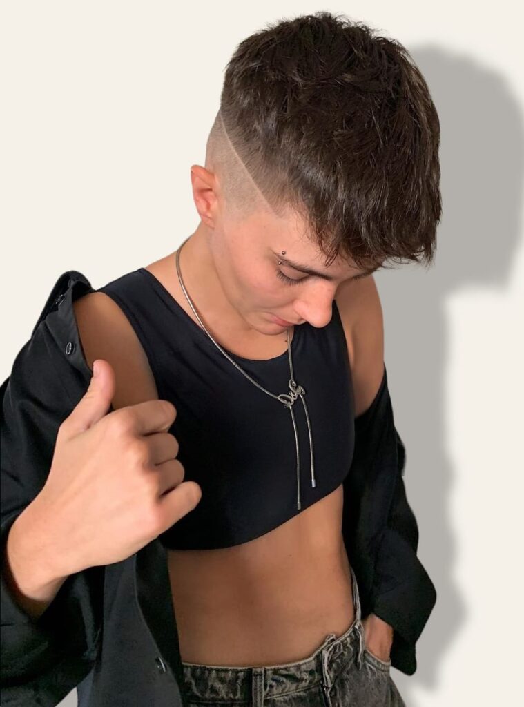Black Half Chest Binder - Binder made in Italy per la compressione del ...